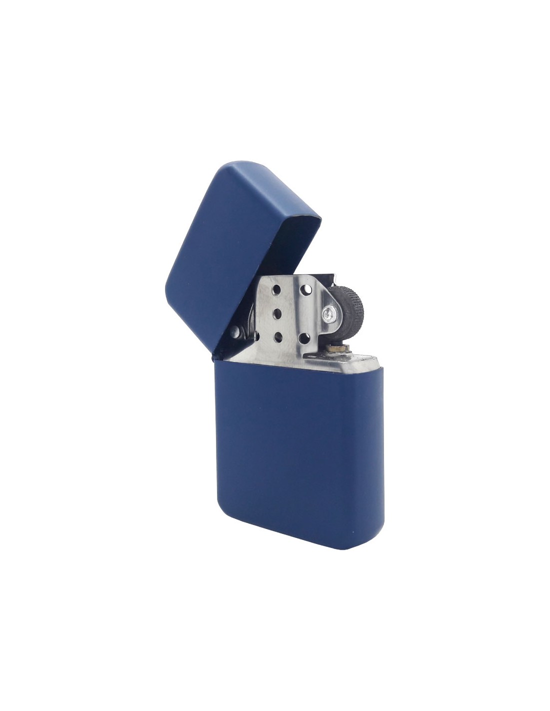 Encendedor azul mate personalizado con LOGO (mecha gasolina)