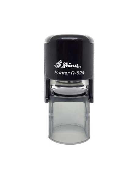 Sello de caucho redondo personalizado con logo y texto (2,5 cm)